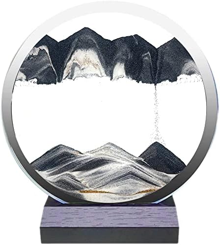 ANBOER Moving Sand Art Picture Sandscapes Desktop Art Toys, 3D Deep Sea ...
