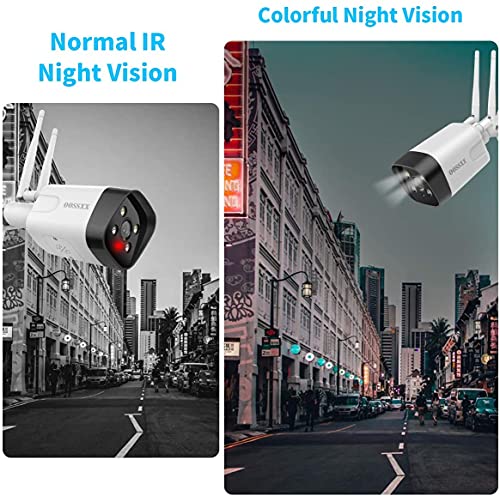 {Dual Antennas Wireless Enhanced & 2K 3.0MP} AI Detected Outdoor Wireless Security Camera (2pcs ...