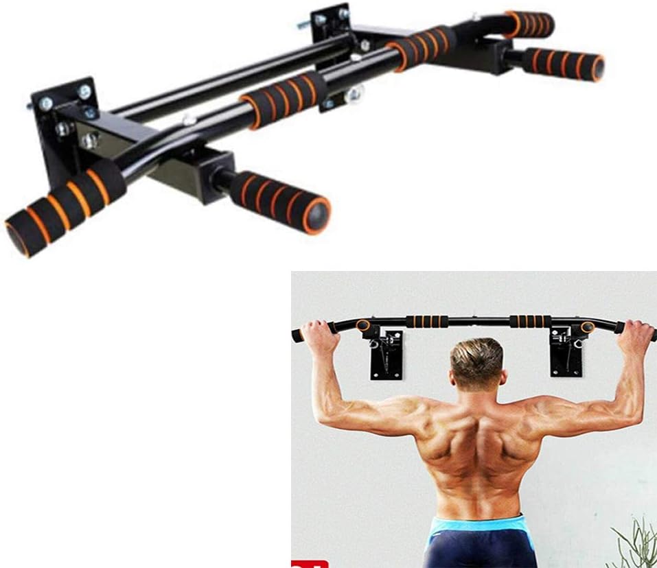 Kimcc Wall Mounted Pull Up Bar,Multi-Grips Chin Up Bar,Adjustable ...