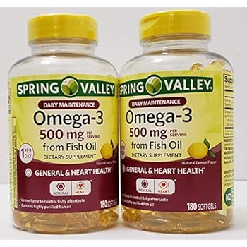 Amazon.com : Spring Valley Omega-3 500 mg from Fish Oil Heart Health ...