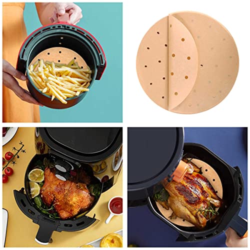 Safmord Air Fryer Parchment Paper, 9 Inch Round Air Fryer Liner, 200PCs ...
