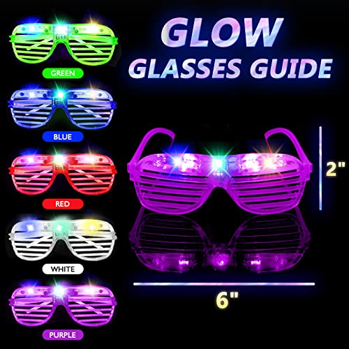 25 Pack LED Glasses Glow Sticks Glasses Halloween Party Favors Supplies ...