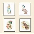 Amazon.com: Set of 4 Beatrix Potter Print Reproductions, Unframed Peter ...