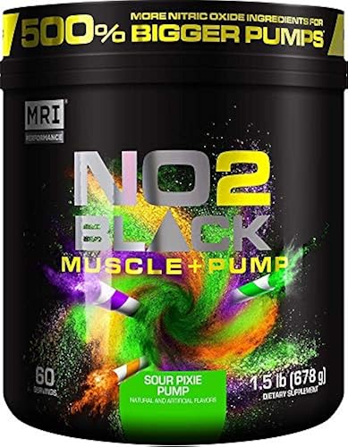 MRI NO2 Black Nitric Oxide Supplement for Pump, Muscle Growth, Vascularity & Energy - Powerful ...