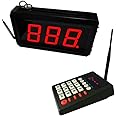 Amazon.com : Wireless Queue Calling System Pager - Take A Number System Waiting Number System ...
