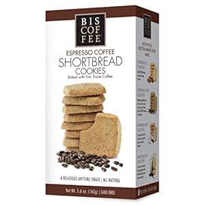 BISCOTTEA Espresso Coffee Shortbread Cookie (8 Cookies): Amazon.com ...