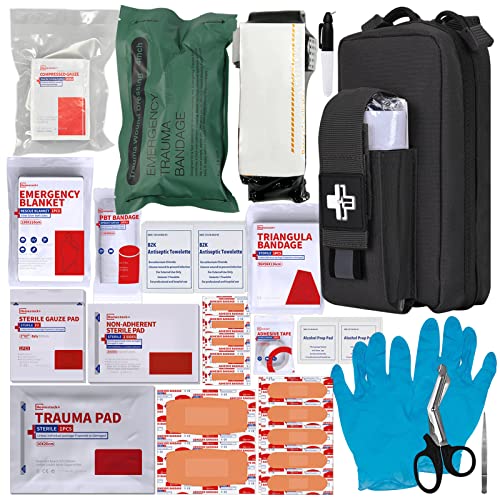 Trauma First Aid Kit Emergency Trauma Kit with Tourniquet, Emergency ...