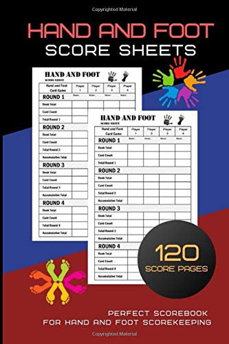 Hand And Foot Score Sheets: Hand And Foot Score Pad | Canasta Style ...