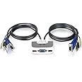 Amazon.com: IOGEAR 2-Port USB VGA Miniview Micro Cabled KVM Switch ...