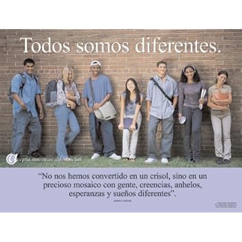 Amazon.com: We're All Different Poster, Spanish Language Version, 18" x ...