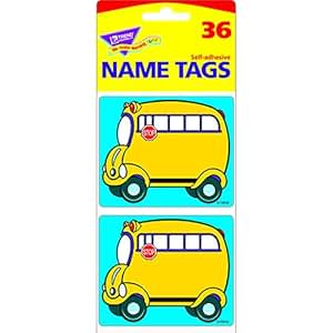 Amazon.com : School Bus Name Tag [Set of 3] : Office Products
