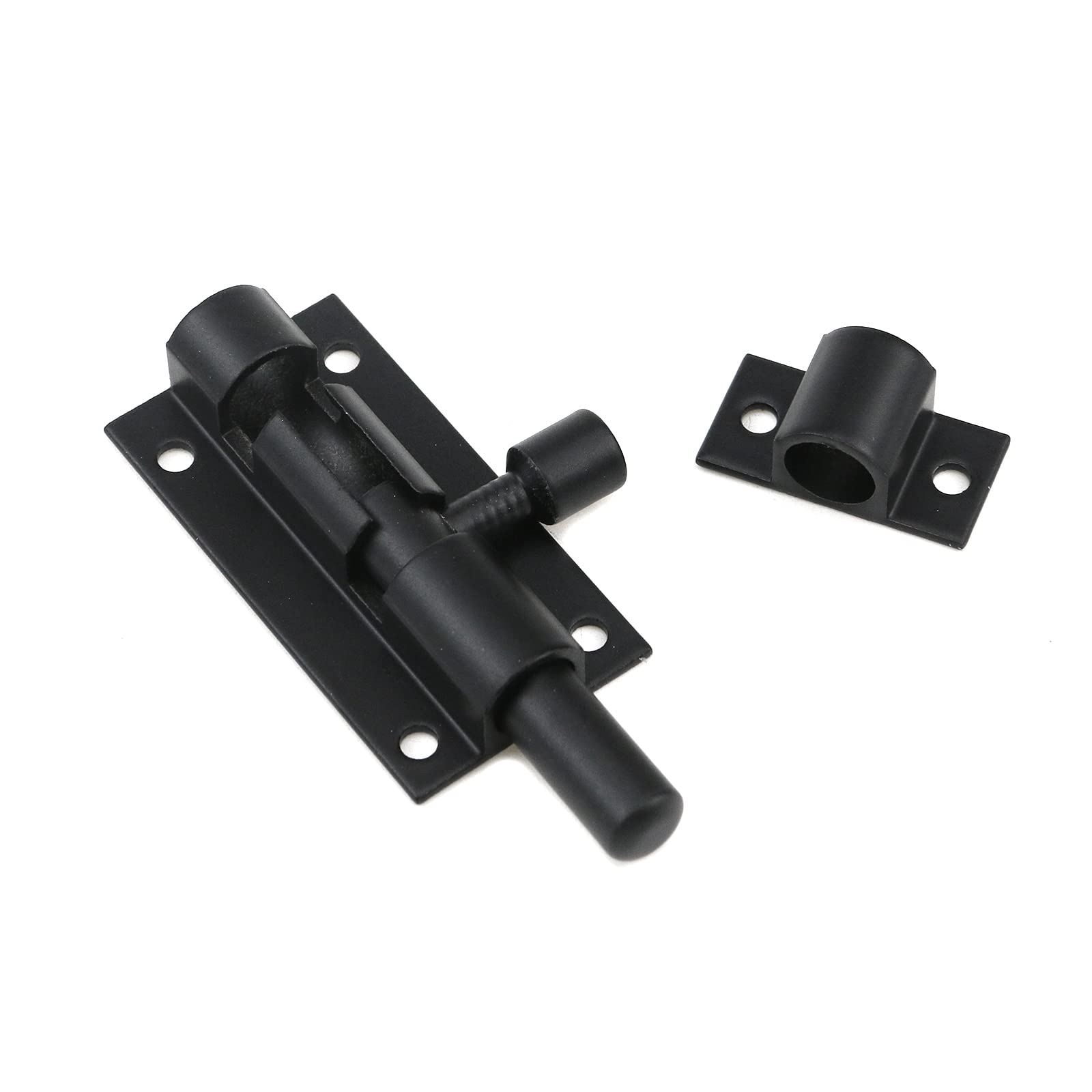 Bitray 2-inch Slide Bolt Latch Matt Black Slide Locks For Inside Door ...