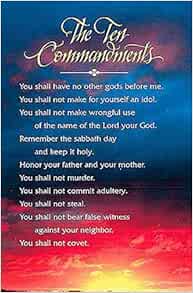 Ten Commandments Bulletin, Regular Size (Package of 50): 9780687093557 ...
