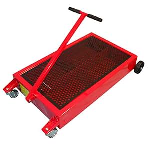 Amazon.com: Mobile 15 Gallon Oil Drain Pan Cart Truck Handle Carry ...