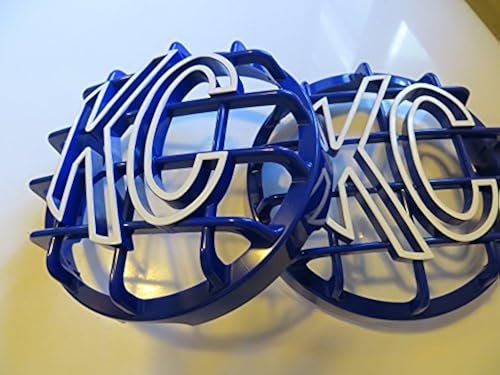 KC HiLiTES 6" Grill Guards KC Light Covers, Ultra Blue with White ...