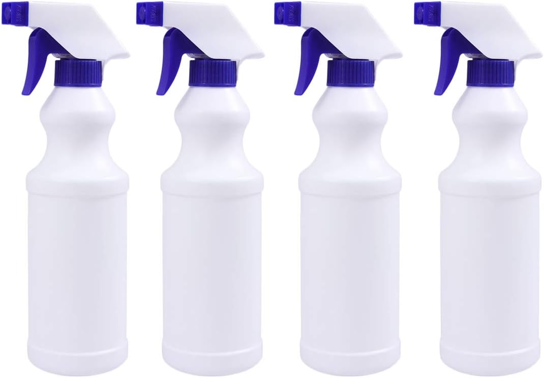 Hemobllo 4 Pack Spray Bottles – 500ml Plastic Spraying Bottles Squirt ...
