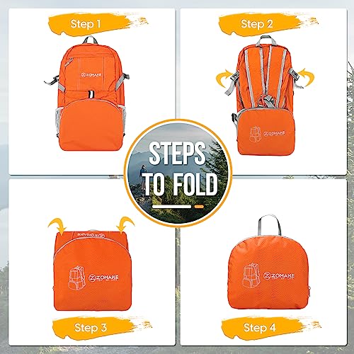 ZOMAKE Lightweight Packable Backpack 35L - Light Foldable Backpacks ...