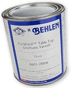 Behlen Gloss Rockhard Table Top Urethane Varnish, Quart - Household ...