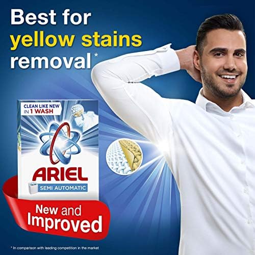 Ariel Semi-Automatic Laundry Detergent Powder, Original Scent, Stain ...