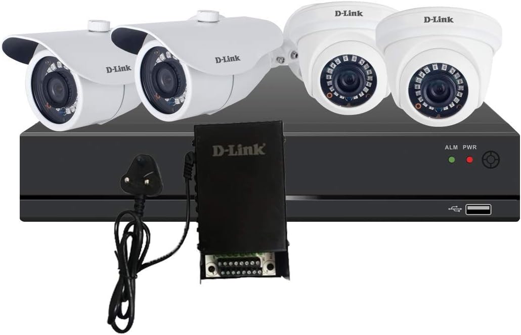 Buy D-Link HD CCTV Kit with 2MP Dome Camera + 2MP Bullet Camera + 8CH ...