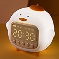 Amazon.com: LEDHOLYT Cute Duck Alarm Clock Night Light, Children's Fun ...