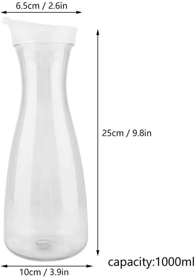Juice Bottle Water Jug Acrylic Transparent Ice Cold Juice Jug with Lid ...