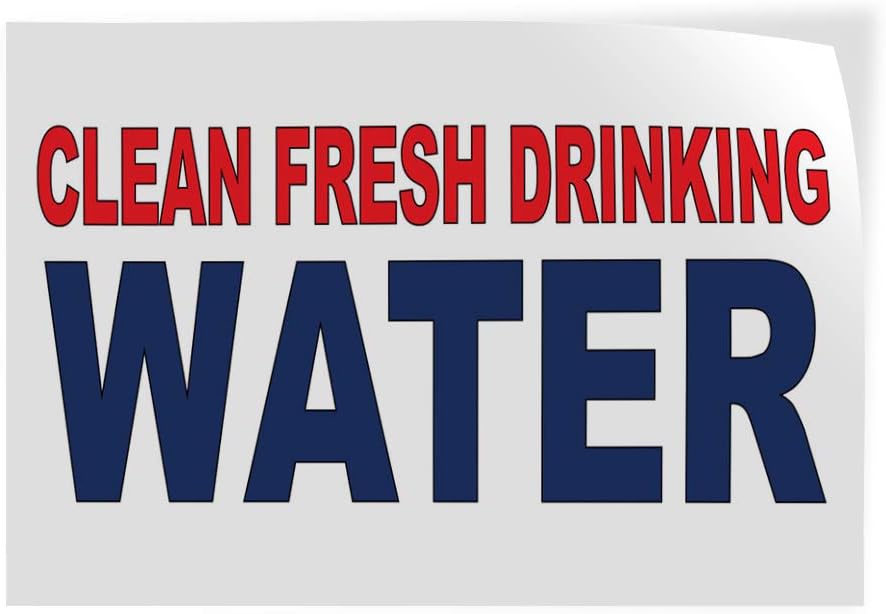 Amazon.com: Decal Stickers Multiple Sizes Clean Fresh Drinking Water ...