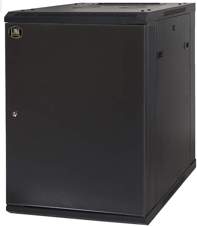 LINK “Rack Cabinet 19″” 12 Wall Units (A) 635 x (W) 600 x (D) 450 Black ...