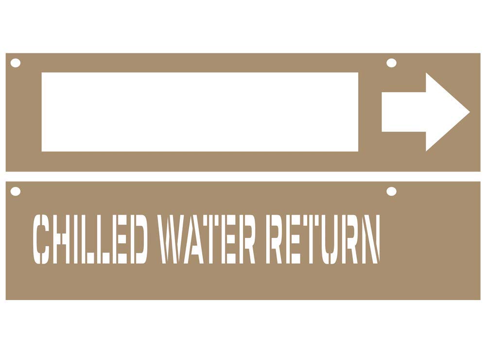 Amazon.com: ASME A13.1 Chilled Water Return Pipe Stencil Kit, 12 x 3 ...