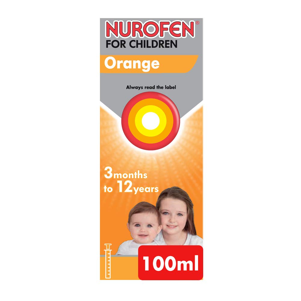 Nurofen for Children Medicine Orange Ibuprofen, 100 mg - 3 Months to 9 ...