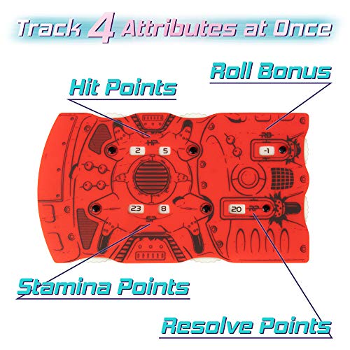5-Pack Sci-Fi Pocket Health Trackers - Space Alien, Retro Tabletop RPG ...