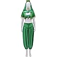 Amazon.com: Vmyainrt I Dream of Jeannie Costume Women Red/Green Genie ...