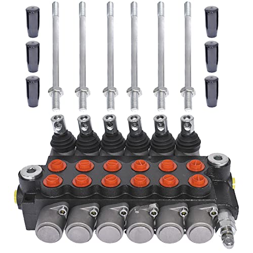 findmall 6 Spool 13 GPM 3600 PSI Hydraulic Directional Control Valve ...