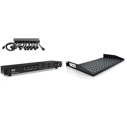 Pyle 19 Outlet 1U 19" Rackmount PDU Power Distribution Supply Center ...
