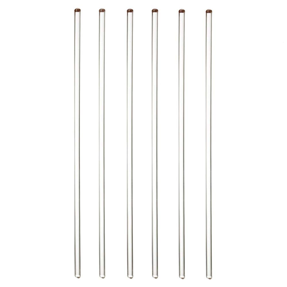 Glass Stirring Rod Stir Stick 12'' Long 0.25'' Diameter with Both Ends ...