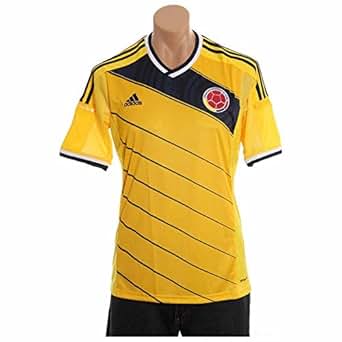 Amazon.com : Adidas Colombia 2014 Home Soccer Jersey World Cup 2014 (M ...