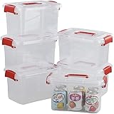 Amazon.com: Doryh 5 L Plastic Storage Bin with Lid, Clear Transparent ...