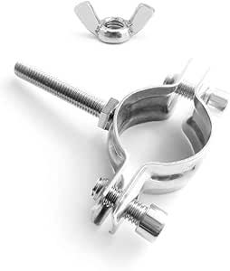 304# Stainless Steel M8 Thread Screw Rod Tube Pipe Clamp Pipe Bracket ...