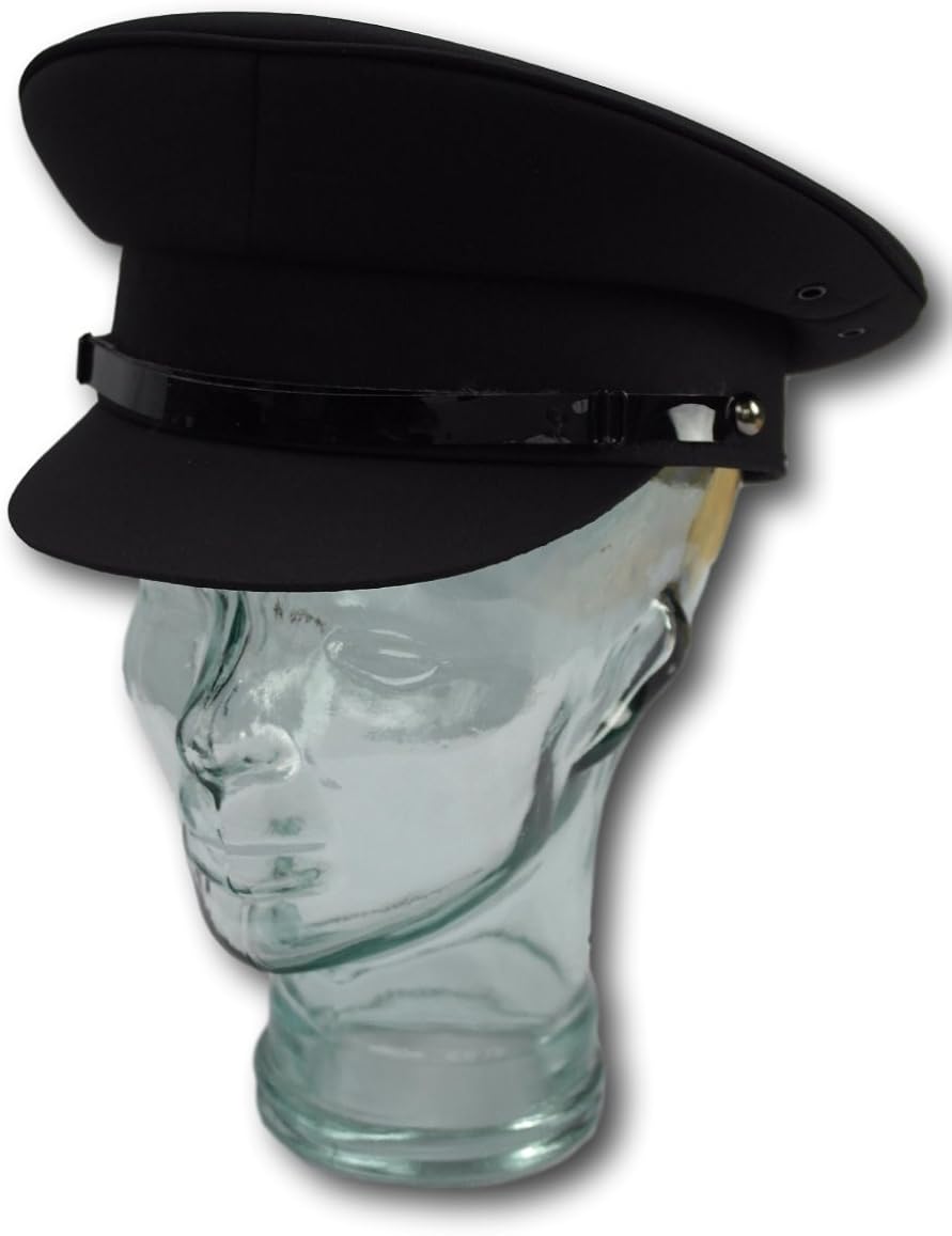 Black Chauffeur Style hat - Size 58cm: Amazon.co.uk: Clothing