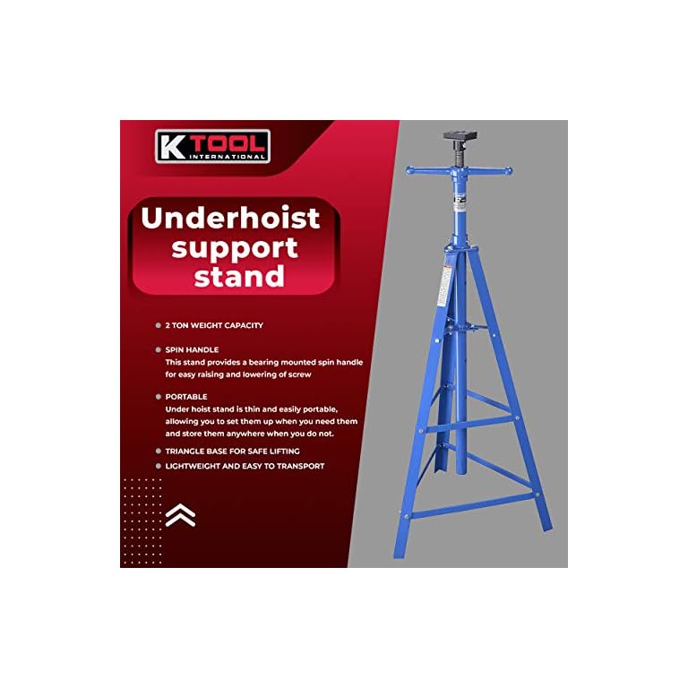 K Tool International Underhoist Support Stand XD, 2 Ton Tripod High ...
