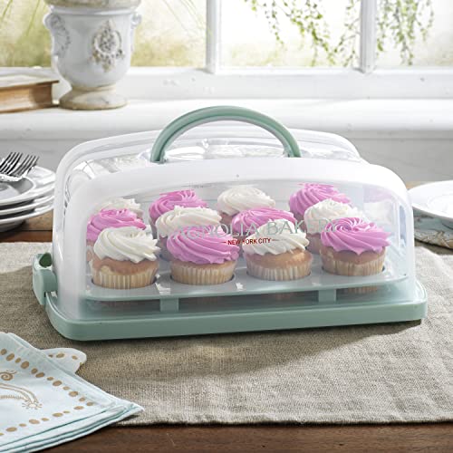 MosJos 2in1 Cupcake Carrier and Cake Keeper with Lid, Cupcake Box to ...