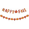 Amazon.com: Thanksgiving Fall Decoration Happy Fall Banner, Felt ...