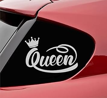 Amazon.com: Queen Crown Vinyl Decal Sticker (Satin Silver): Automotive