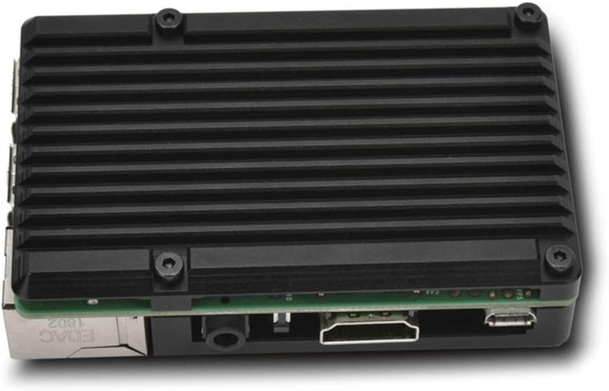 Unistorm Raspberry Pi 3 Model B+ Aluminum Case Metal Shell Black ...