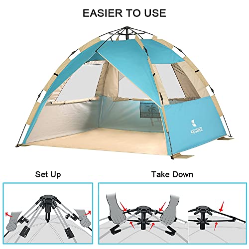 Gorich Easy Set Up Beach Tent with SPF UV 50+ Protection, Beach Sun ...