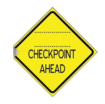 Sign, Roll-Up, 36" Yellow Reflexite, Compact Model"(BLANK) Checkpoint ...