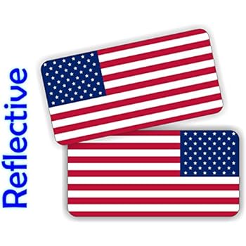 American Flag Small Reflective Decal Sticker - - Amazon.com