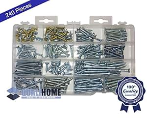 Amazon.com: #1 Best Quality Wood Screw Assortment Kit, 240 Pieces: Home ...