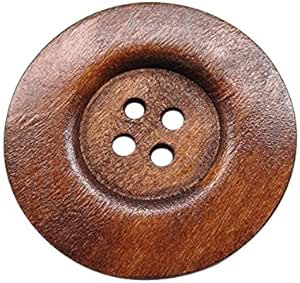 Amazon.com: Chenkou Craft 20pcs Large Size 60MM Brown Round Wood ...