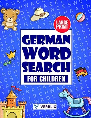 German Word Search for Children: Large Print German Activity Book with ...
